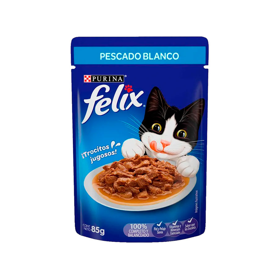 Purina Felix Alimento húmedo Pescado Blanco 85g – Babypet.cl